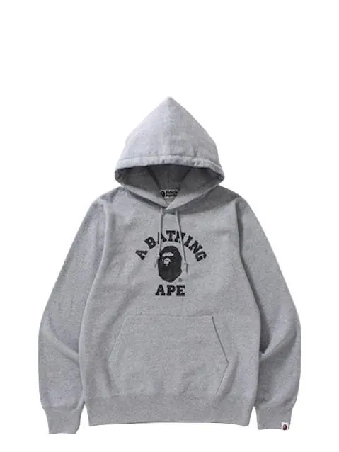 BAPE College Pullover Hoodie - Gray
