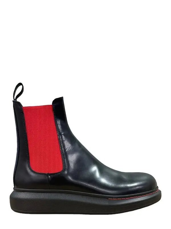Alexander McQueen Hybrid Chelsea Boots - Black/red