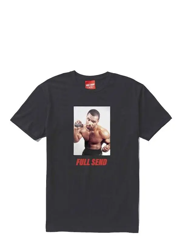 FULL SEND Mike Tyson Grenade Tee Shirt - Washed Black