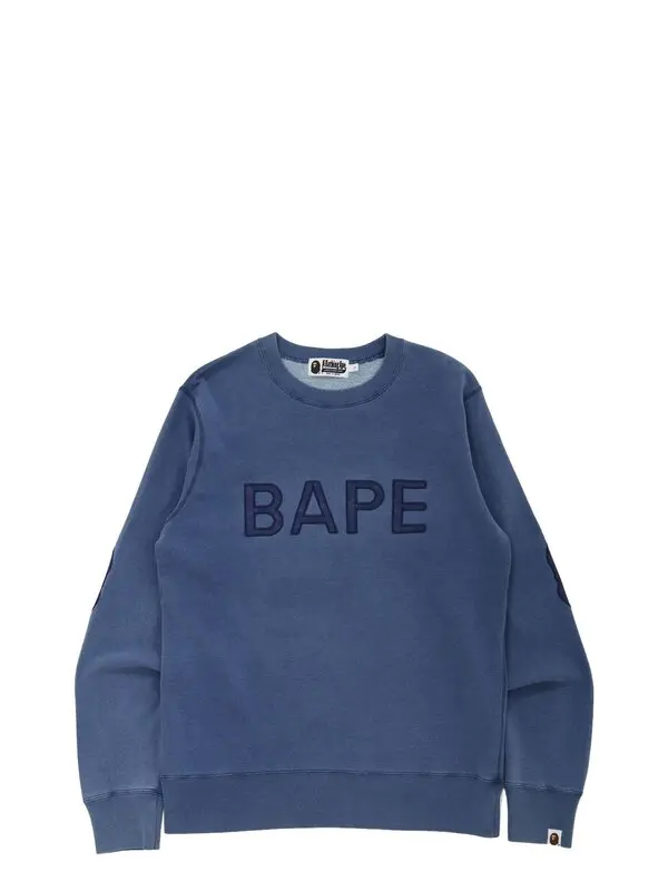 A BATHING APE Patch Crewneck Sweatshirt - Indigo