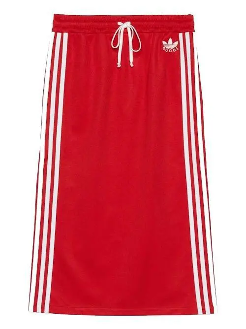 Gucci X Adidas Cotton Jersey Skirt - Bright Red