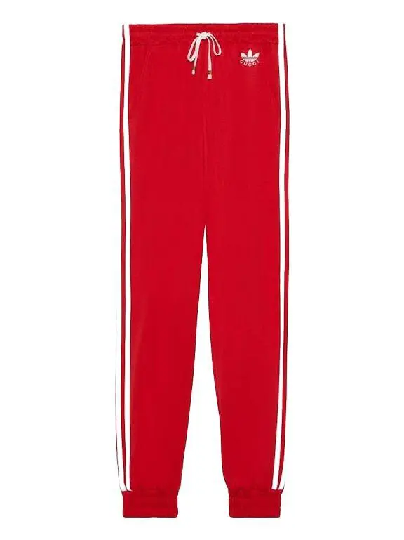 Gucci X Adidas Jersey Jogging Pant - Bright Red