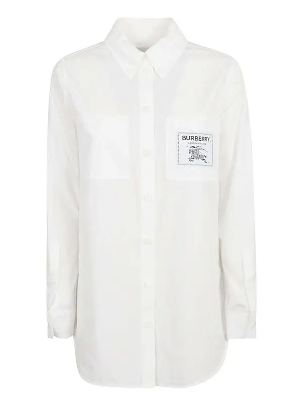 Burberry Logo Patch Shirt - White