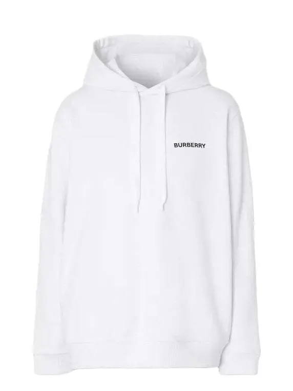Burberry Constellations Print Cotton Hoodie - White