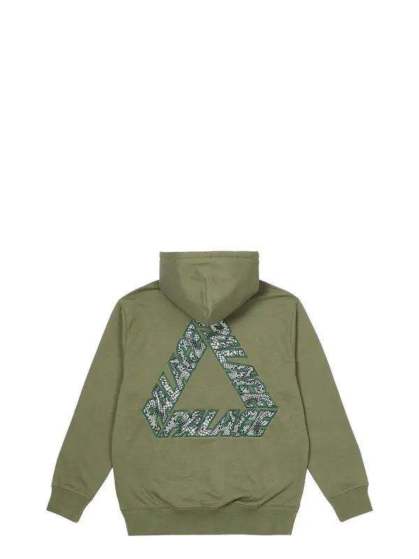 PALACE P3 Snake Applique Hood - Olive