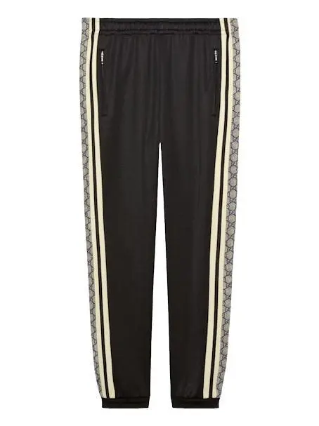 Gucci Oversize Technical Jersey Jogging Pant - Black/ivory