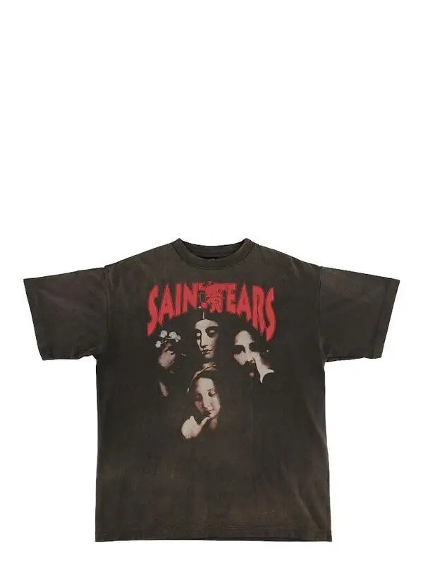 SAINT MXXXXXX X Denim Tears Faces T-shirt - Vintage Black
