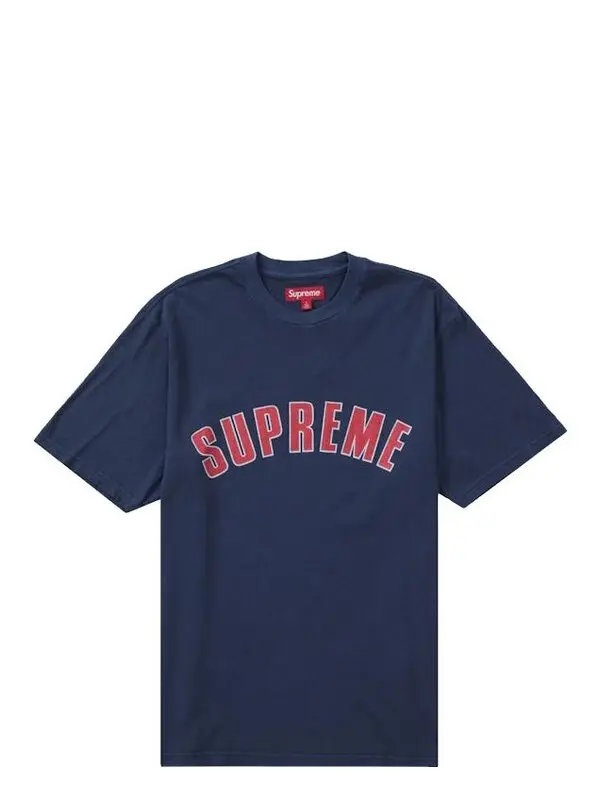 Supreme Cracked Arc Short Sleeve Top Blue - Navy Blue