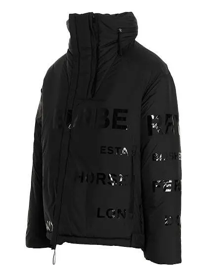 Burberry Horseferry Print Padded Jacket - Black