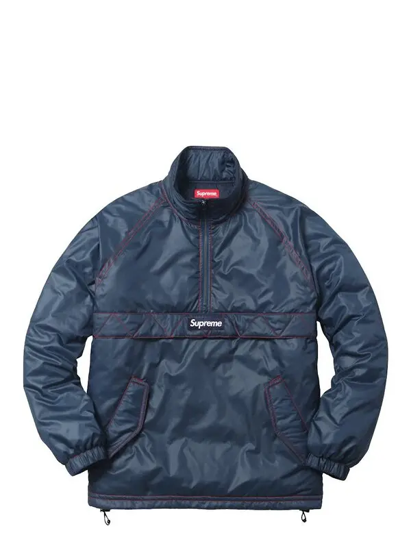 Supreme Contrast Stitch Pullover - Navy Blue