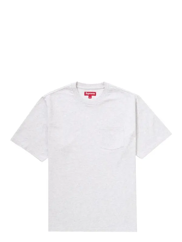 Supreme Short Sleeve Pocket Tee Shirt - Ash Grey