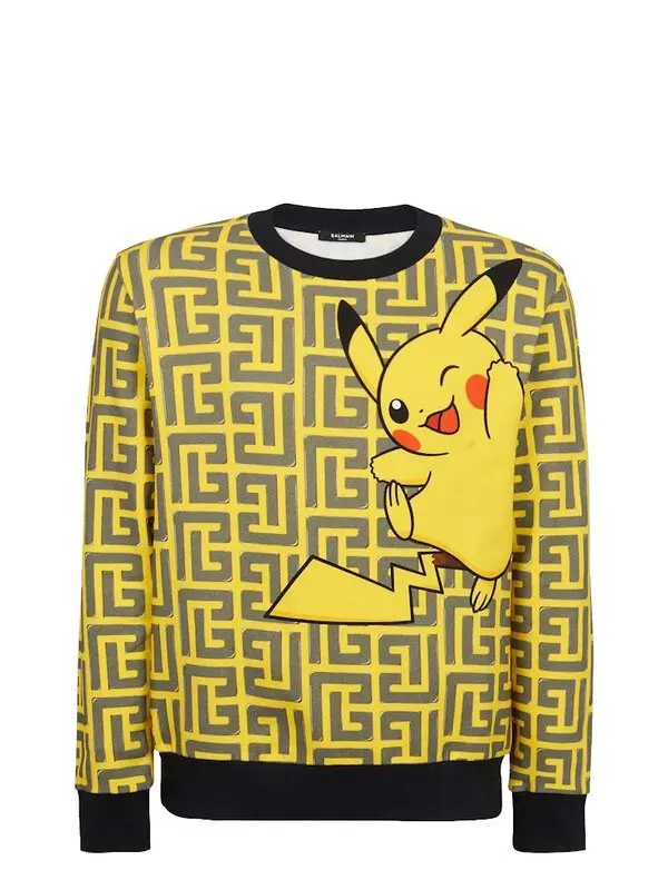 Balmain Printed Sweatshirt - Yellow