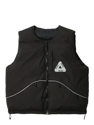 PALACE Ptech Reversible Puffa Vest - Black
