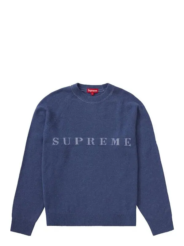 Supreme Stone Washed Sweater - Navy Blue