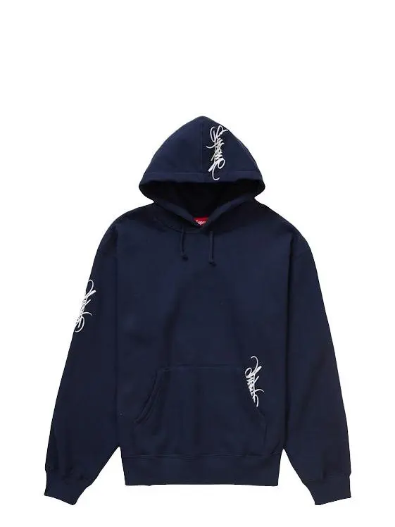 Supreme Tag Hooded Sweatshirt - Navy Blue