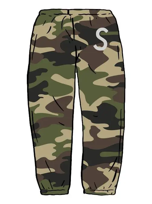 Supreme Swarovski S Logo Sweatpant - Woodland Camo