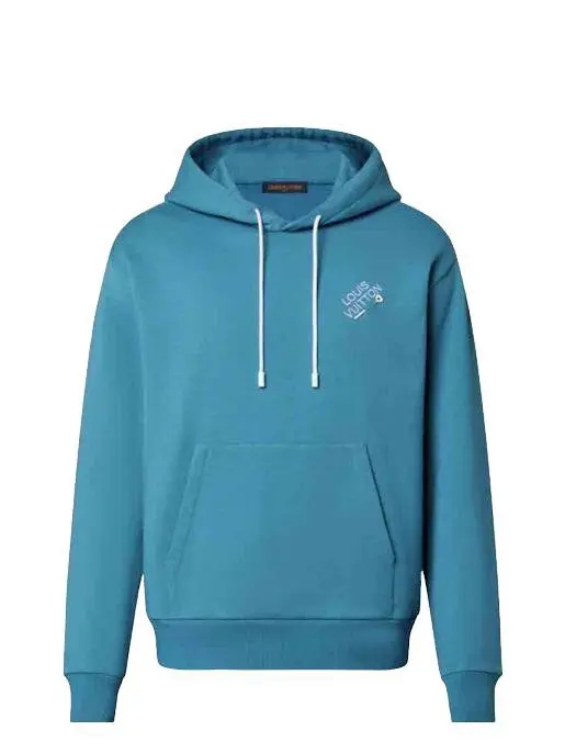 LOUIS VUITTON Signature Hoodie With Embroidery - Pigeon Blue