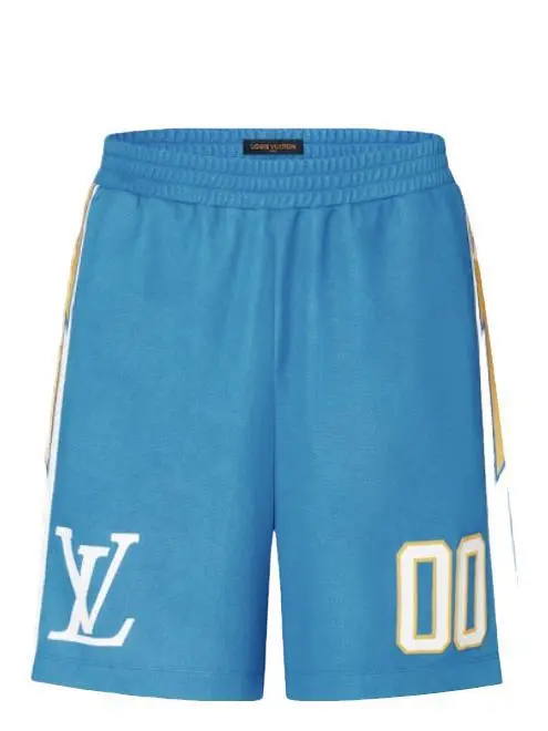 LOUIS VUITTON Sporty Jersey Short With Patch - Blue