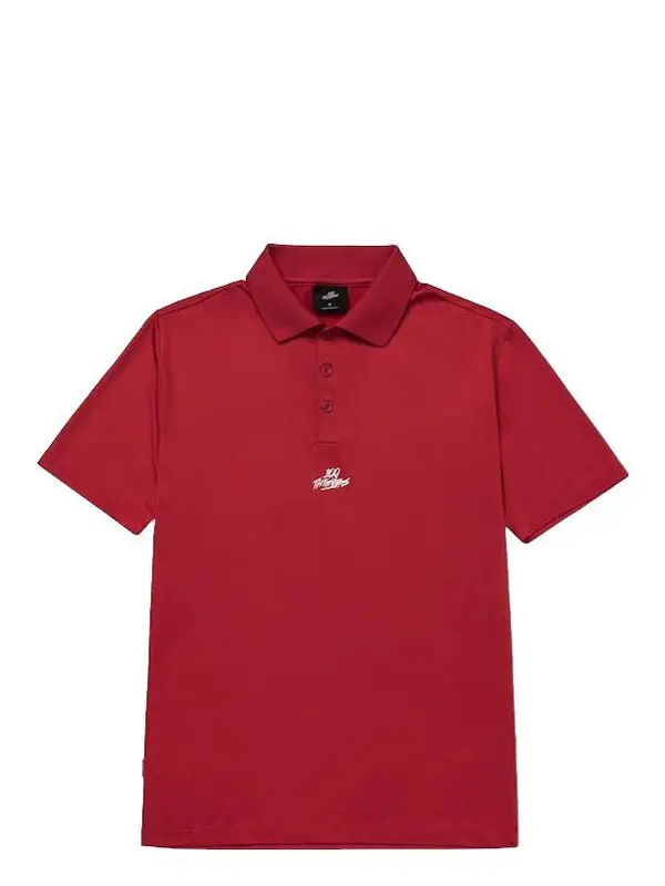 100 THIEVES Birdie Short Sleeve Polo Shirt - Red