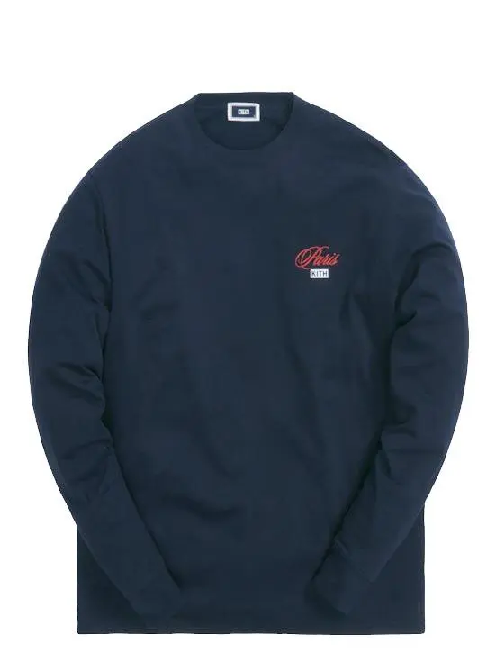 Kith Paris Opening Long Sleeve Tee Shirt - Navy Blue