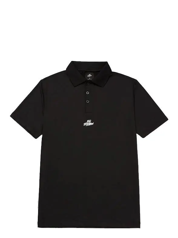100 THIEVES Birdie Short Sleeve Polo Shirt - Black