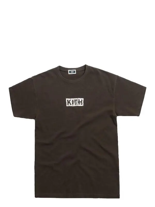 Kith Splintered Logo Tee Shirt - Black/olive