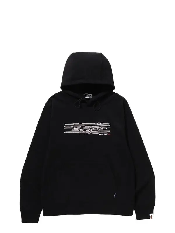 BAPE World Gone Mad Embroidery Pullover Hoodie - Black