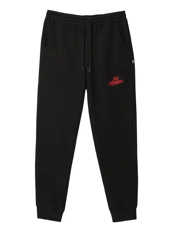 100 THIEVES Jam Fleece Pant - Black/red