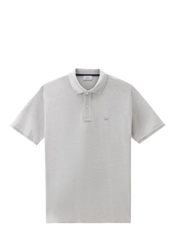 Woolrich Logo-embroidered Polo Shirt - Grey