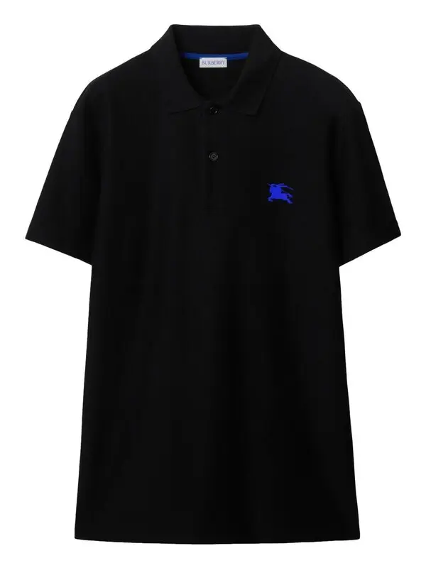 Burberry Ekd-embroidered Polo Shirt - Black