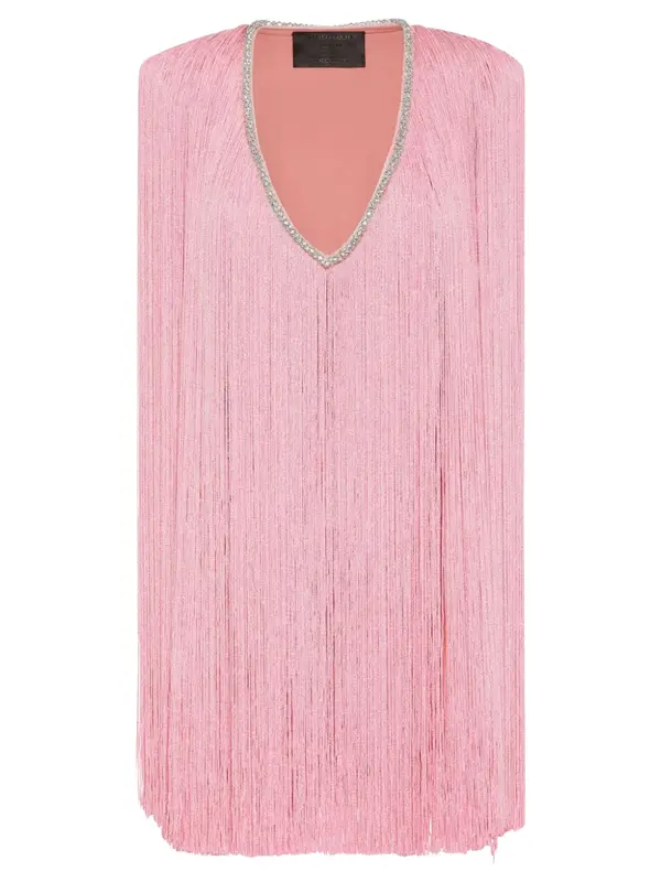 Philipp Plein Fringed Mini Dress - Pink
