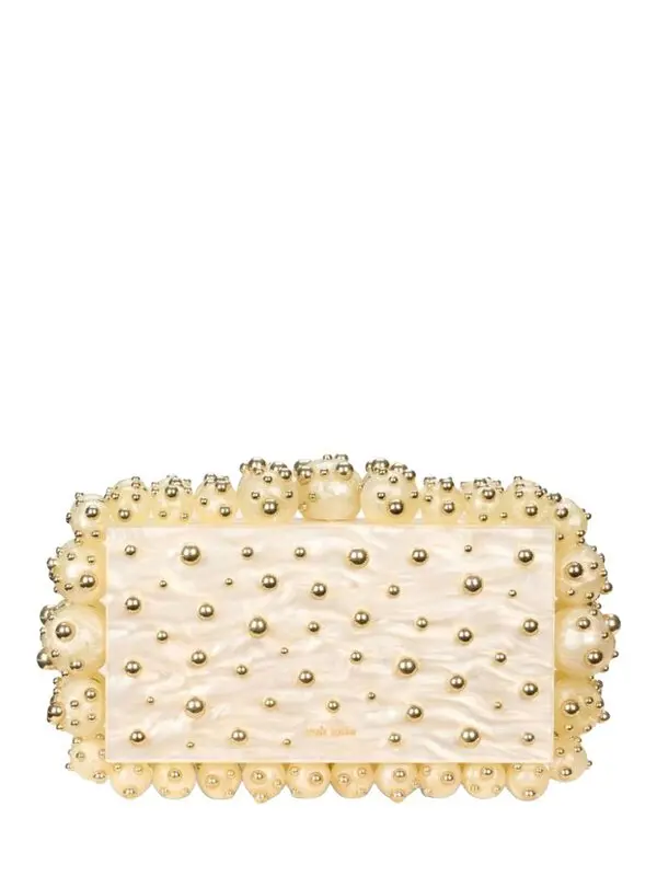 Cult Gaia Eos Studded Clutch - Neutrals