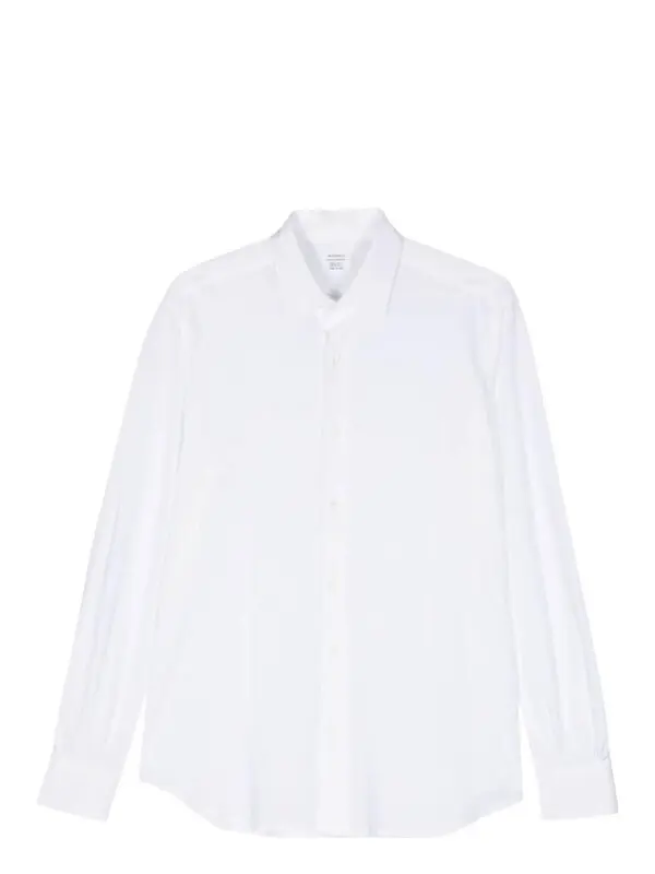 MAZZARELLI Tonal Stitching Cotton Shirt - White