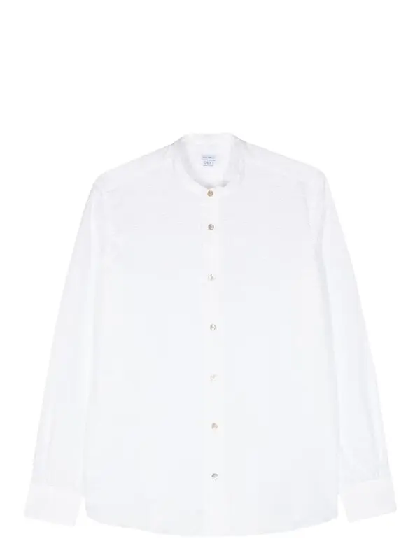 MAZZARELLI Textured-finish Cotton Shirt - White