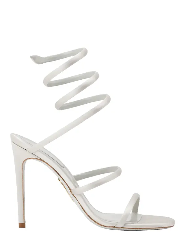 Rene Caovilla Cleo Satin Sandals - Grey