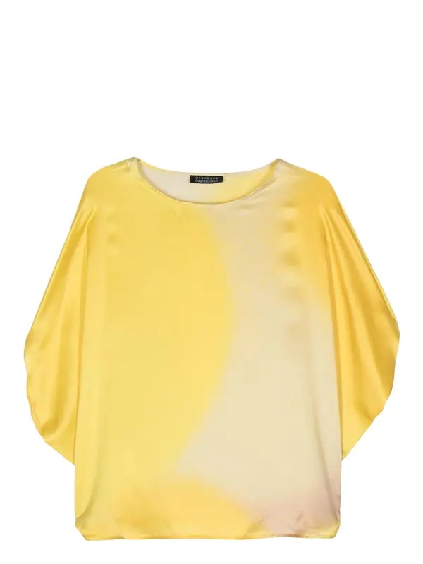 GIANLUCA CAPANNOLO Iris Ombré Silk Blouse - Yellow