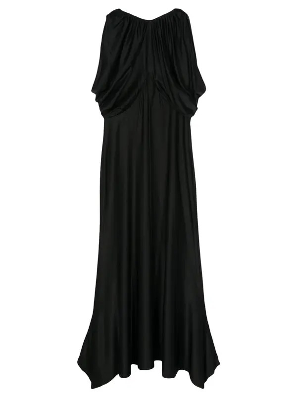 Rabanne Draped Maxi Dress - Black