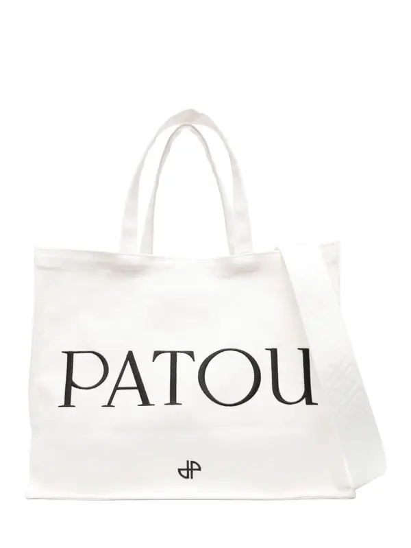Patou Large Canvas Tote Bag - Neutrals