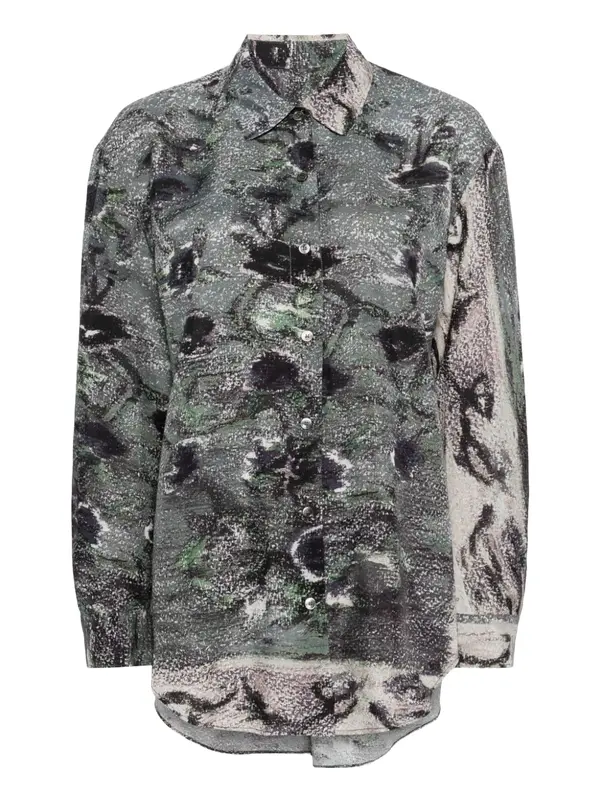 JNBY Abstract-print Shirt - Green