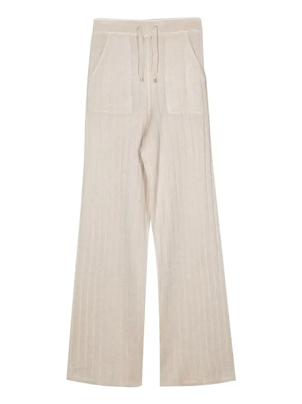 Lorena Antoniazzi Wide-ribbed Knit Trousers - Neutrals