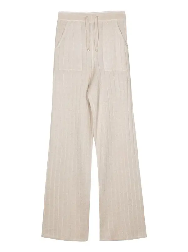 Lorena Antoniazzi Wide-ribbed Knit Trousers - Neutrals