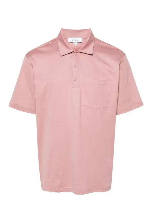 LARDINI Jersey Cotton Polo Shirt - Pink