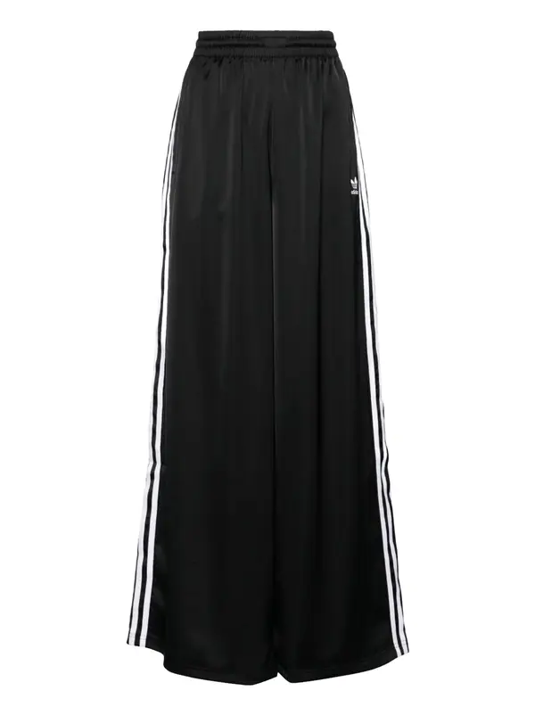 Adidas Wide-leg Satin Track Trousers - Black