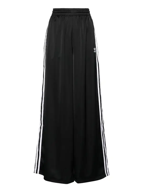 Adidas Wide-leg Satin Track Trousers - Black