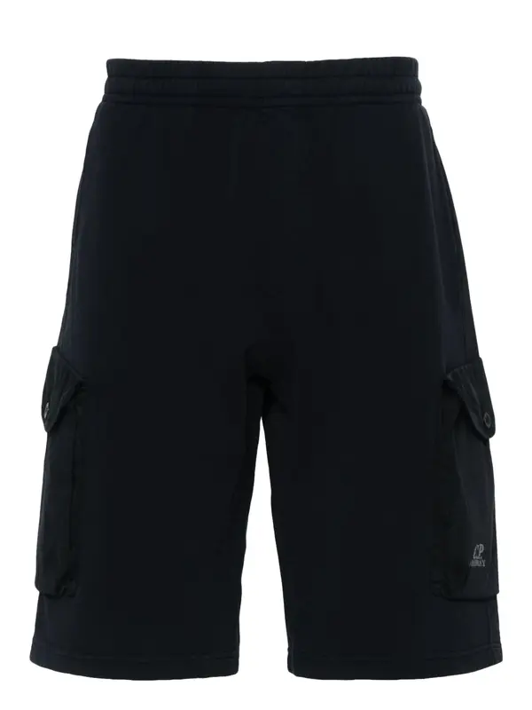 C.P. COMPANY Logo-embroidered Track Shorts - Blue