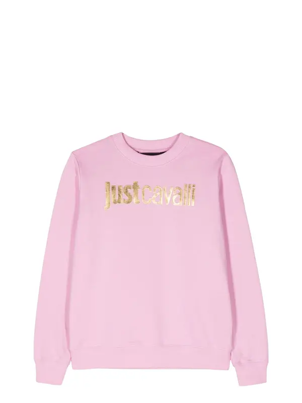 Just Cavalli Logo-print Cotton Sweatshirt - Pink