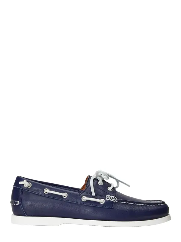 Ralph Lauren Merton Leather Boat Shoes - Blue
