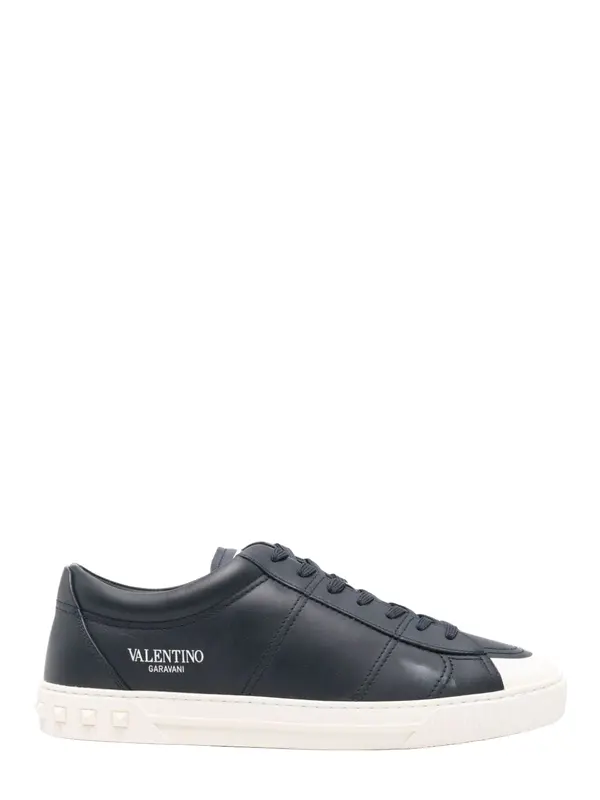 Valentino Garavani Cityplanet Leather Sneakers - Blue