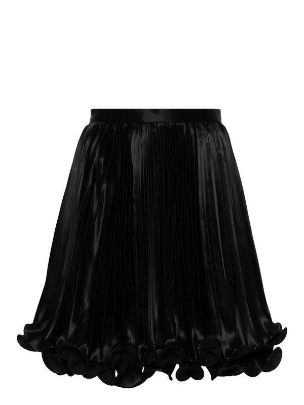 Balmain Pleated Mini Skirt - Black
