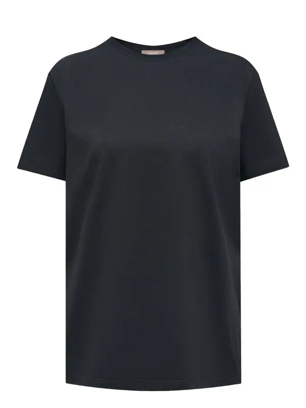 12 STOREEZ Cotton Crew-neck T-shirt - Black